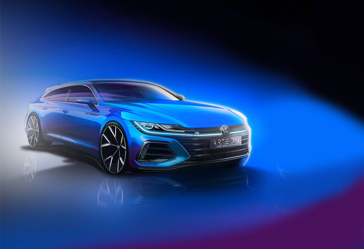 Volkswagen reveals rendering of refreshed 2021 Arteon four-door coupe ...